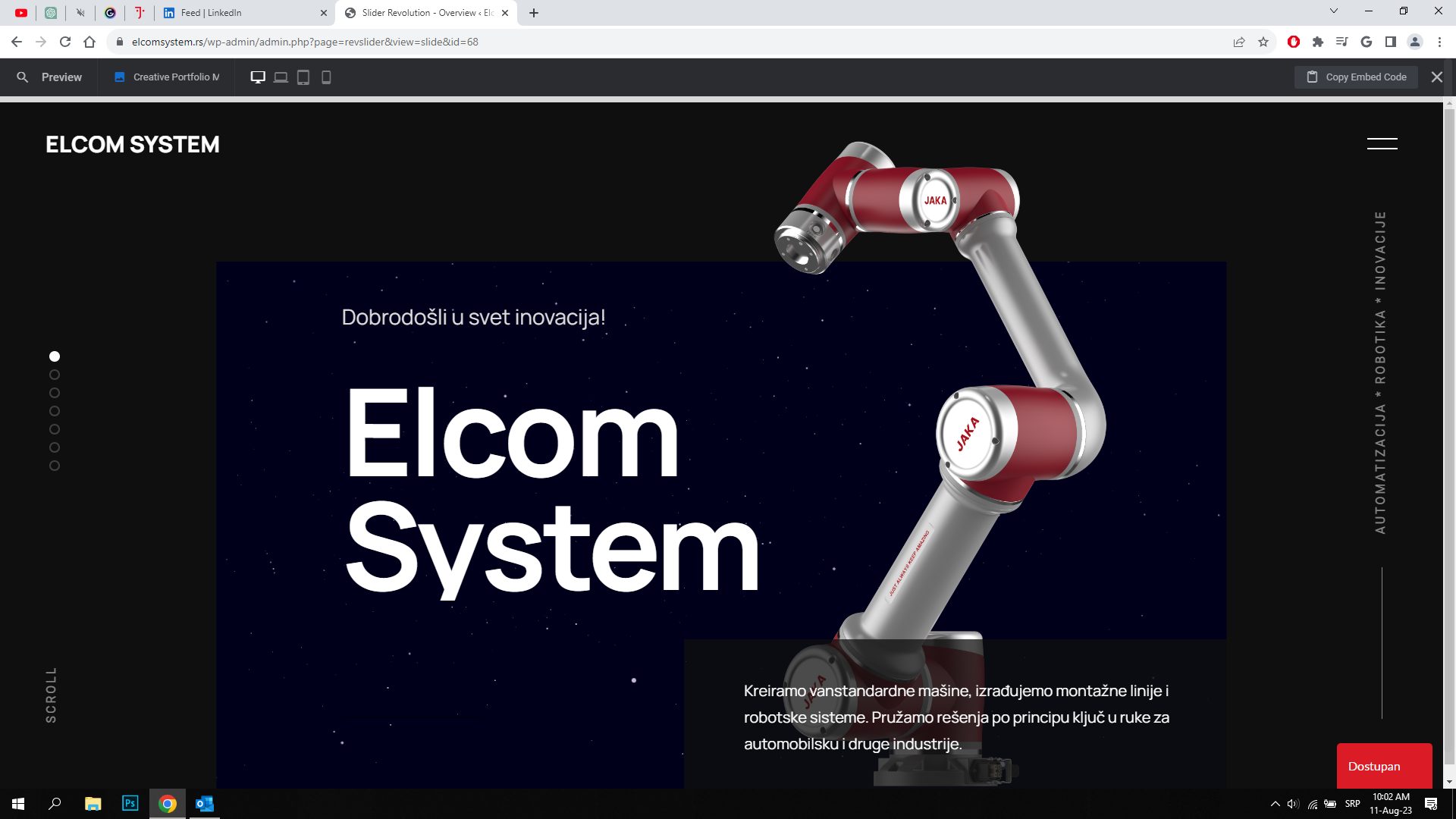 Custom made machines - Elcom System d.o.o.